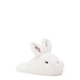 Wonder Nation Girls Fluffy Bunny Face Scuff Slippers, Sizes 13/1-6 ...