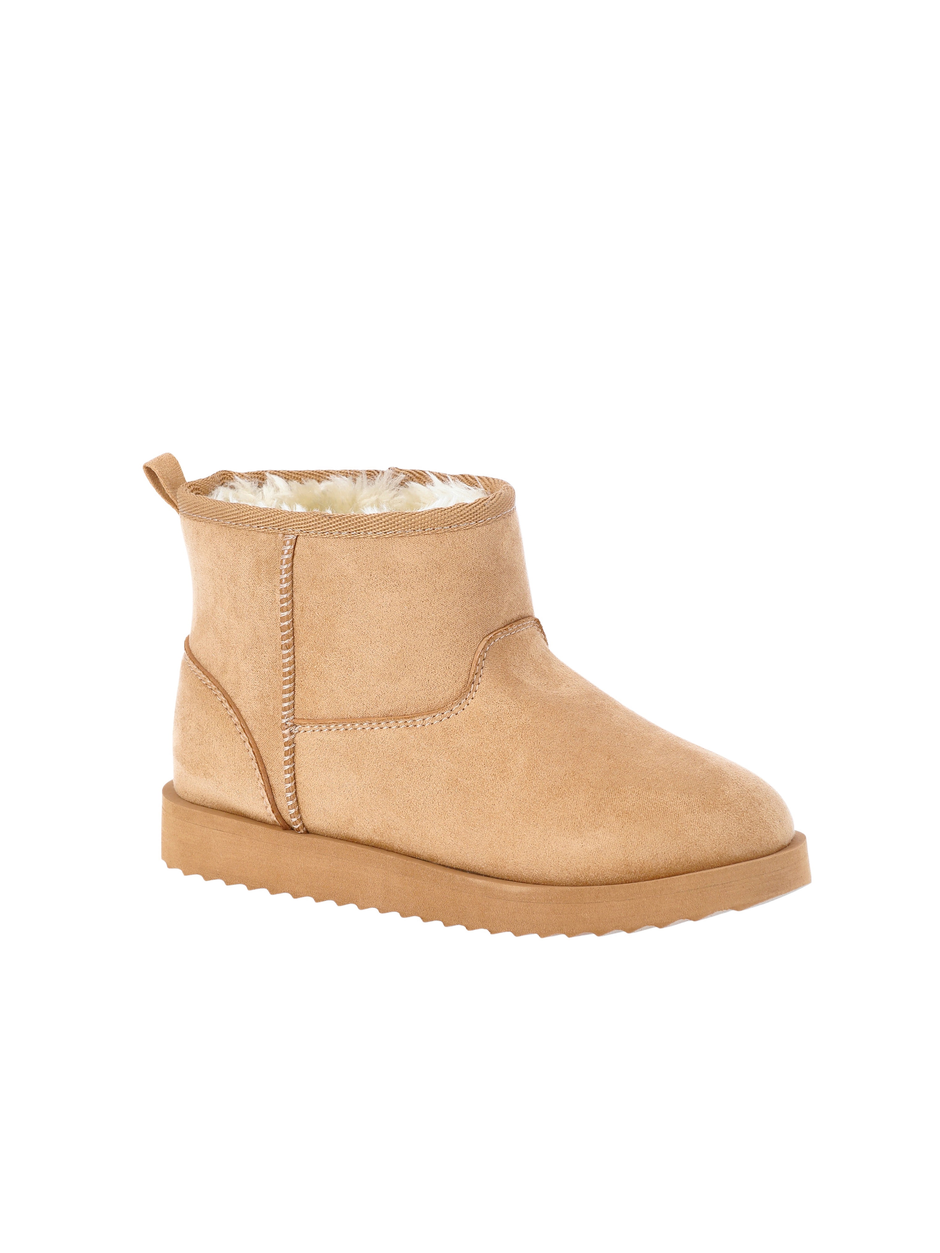 Wonder Nation Little and Big Girls' Faux Shearling Boots - Walmart.com