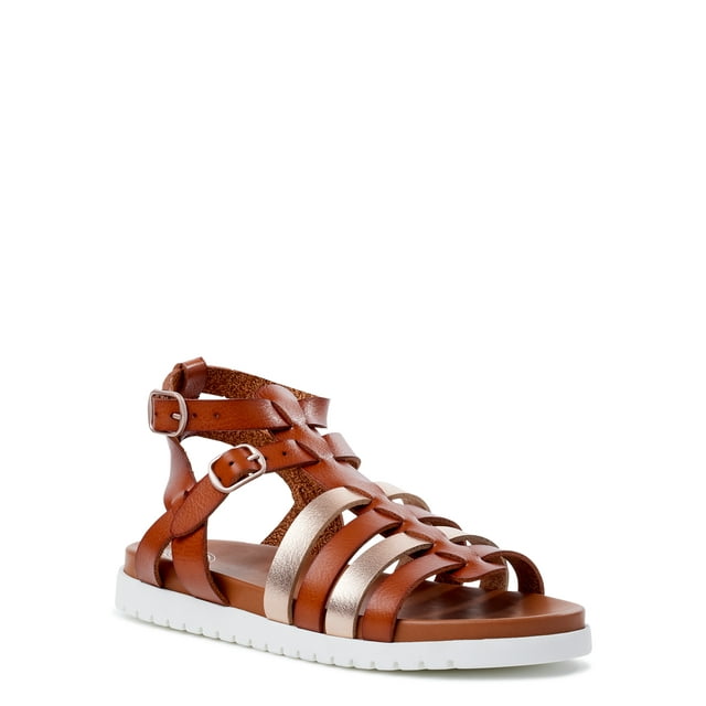 Wonder Nation Little & Big Girls Gladiator Sandals - Walmart.com