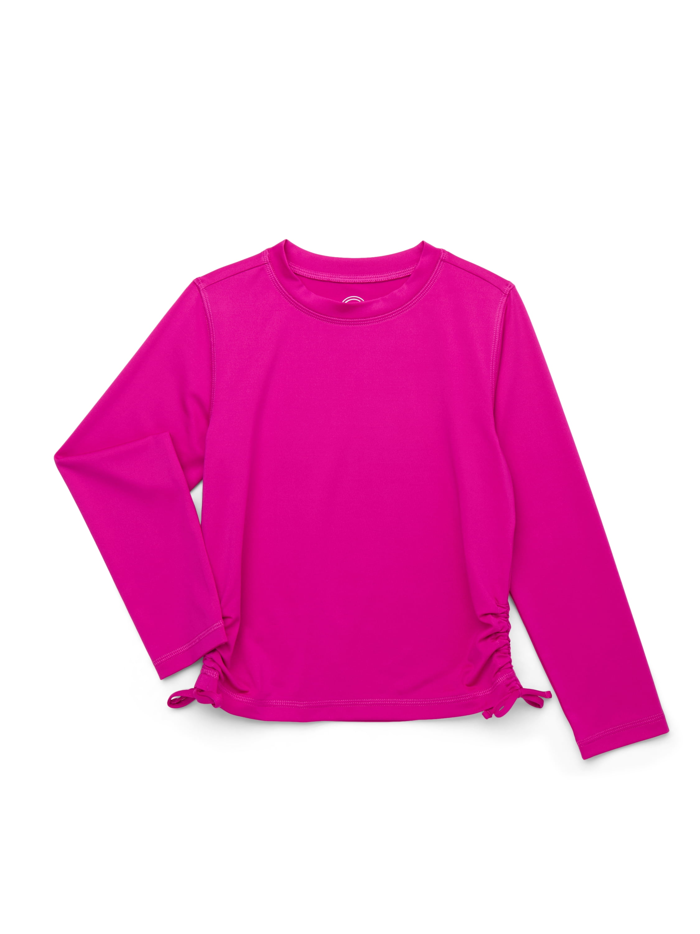 Wonder Nation Little & Big Girls Side Tie Rash Guard Swim Top with ...