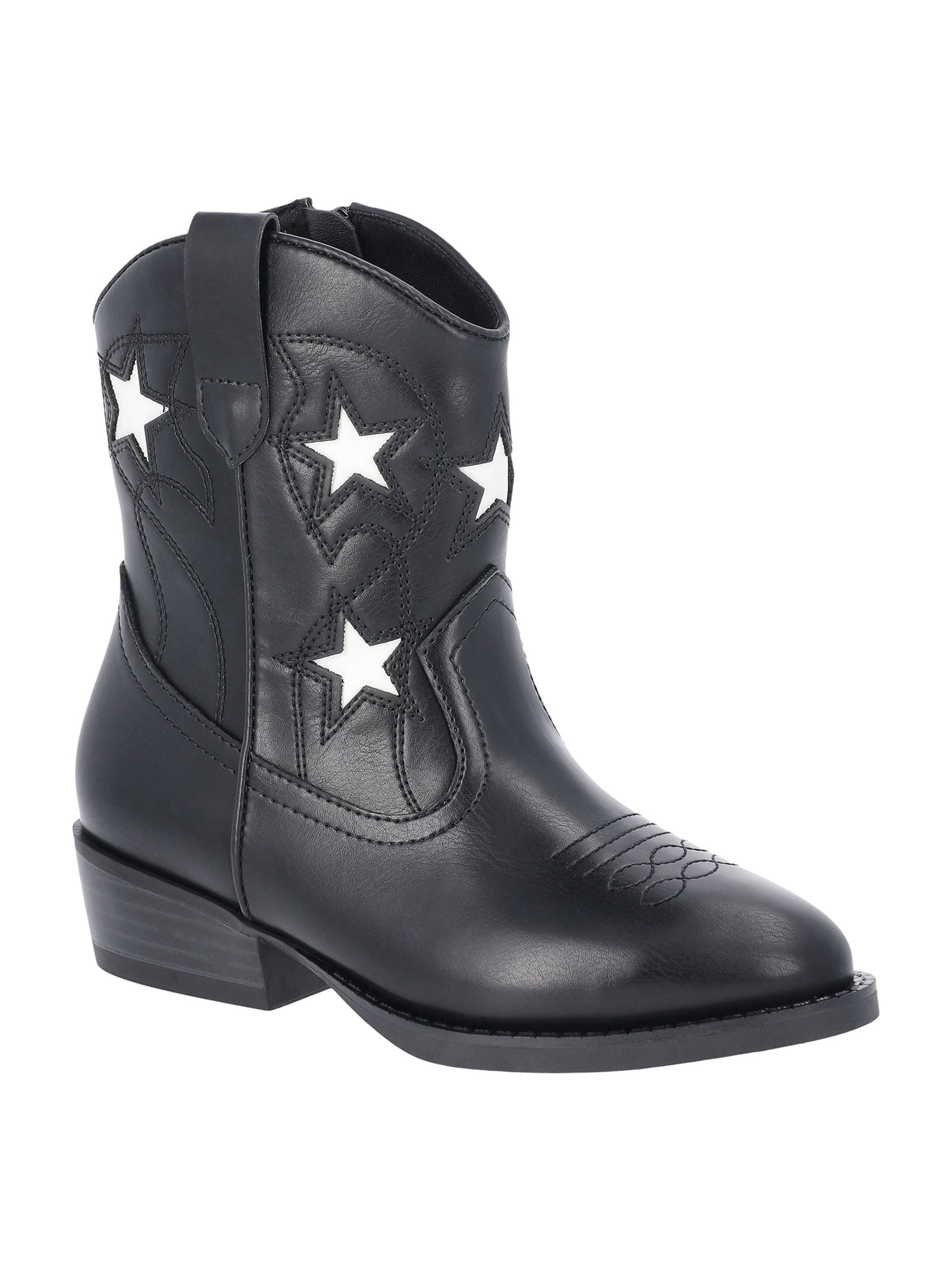 Wonder Nation Little & Big Girls Star Western Cowgirl Boots - Walmart.com
