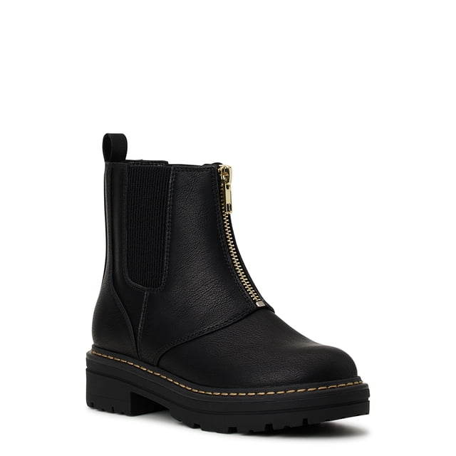 Wonder Nation Little & Big Girls Zip Front Chelsea Boots - Walmart.com