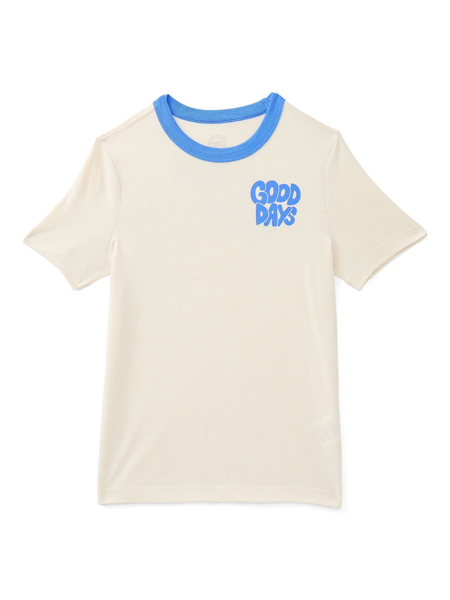 Wonder Nation Little Boys Graphic Ringer Tee with Short Sleeves, Sizes ...
