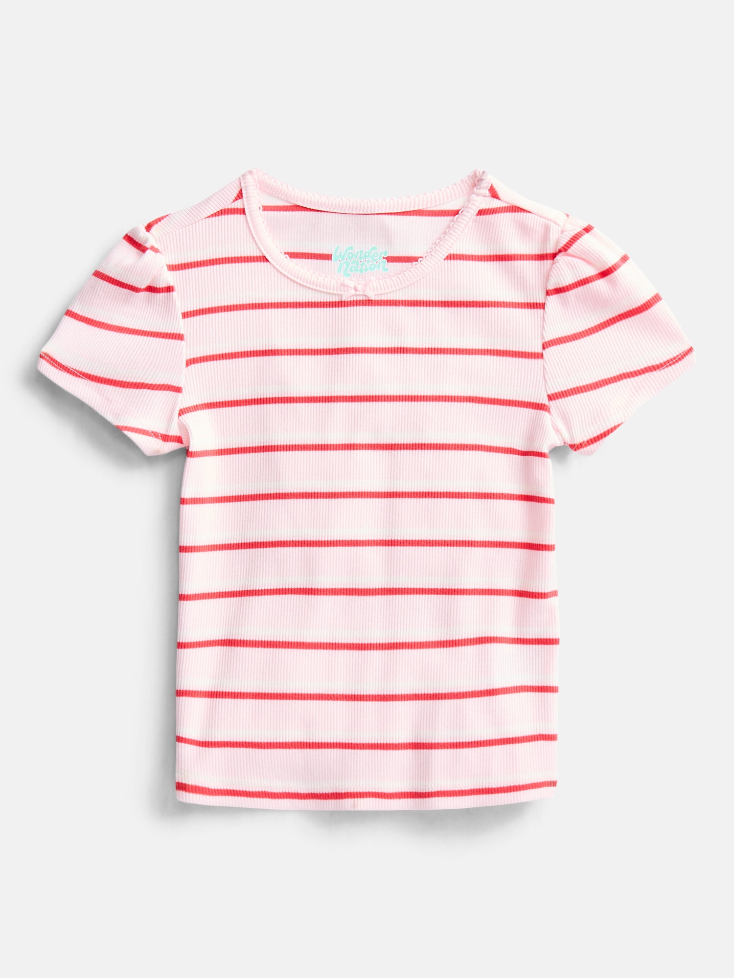 Wonder Nation Girls Baby Tee with Short Sleeves, Sizes 4-10 - Walmart.com