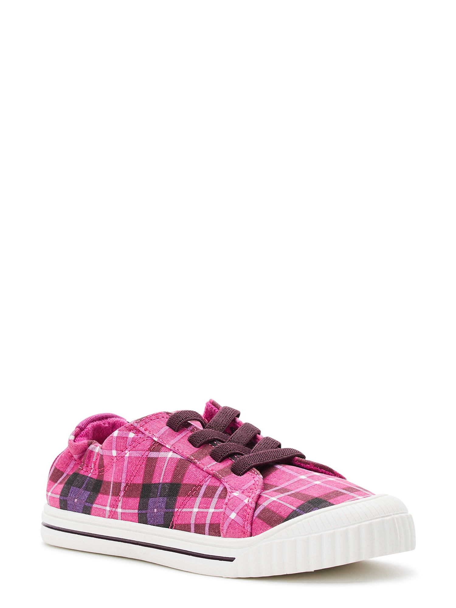 Wonder Nation Little Girl & Big Girl Canvas Bump Toe Shoes, Sizes 13-5 ...