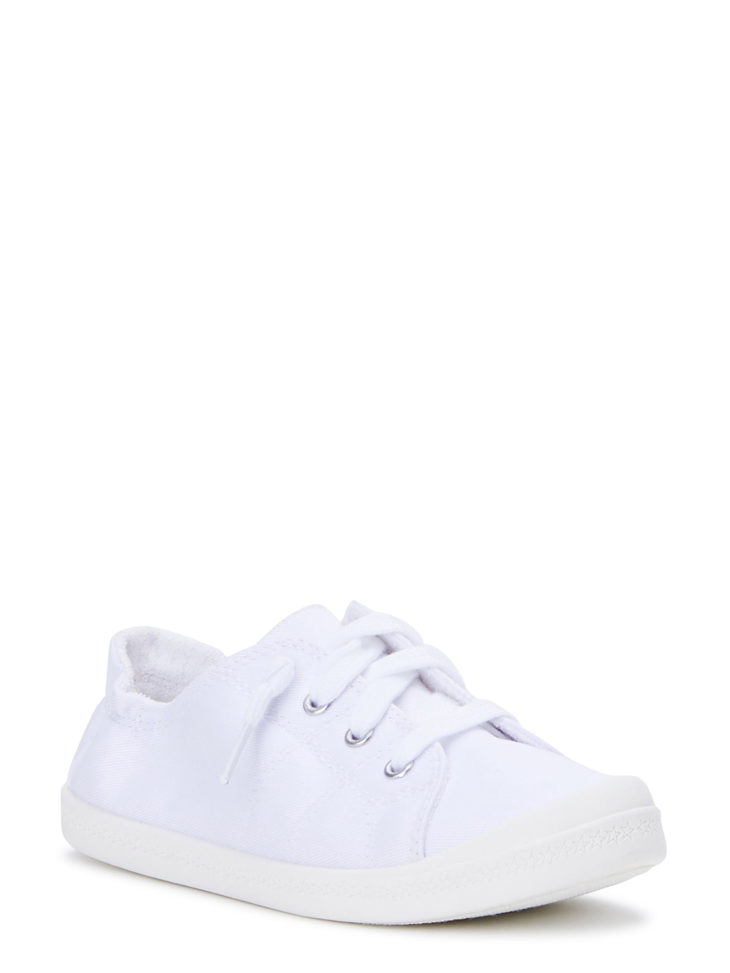 Wonder Nation Little Girl & Big Girl Canvas Bump Toe Sneakers, Sizes 13 ...