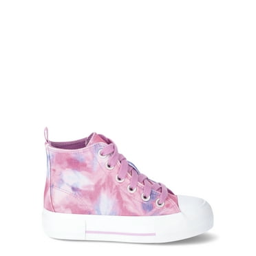 Kushyshoo Toddler Girls' High Top Sneakers, Ombre Colorful Kids Walking ...