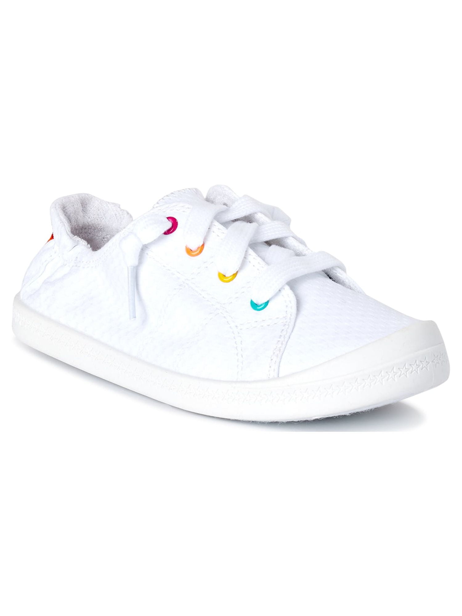 Wonder Nation Little Girl & Big Girl Casual Bump Toe Sneaker - Walmart.com