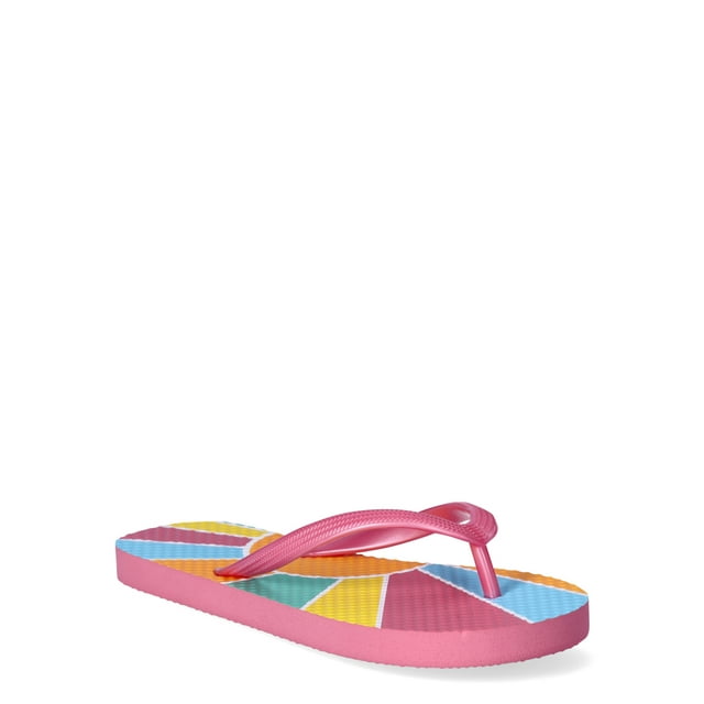 Wonder Nation Little Girl & Big Girl Flip Flop,Sizes 13/1-4/5 - Walmart.com