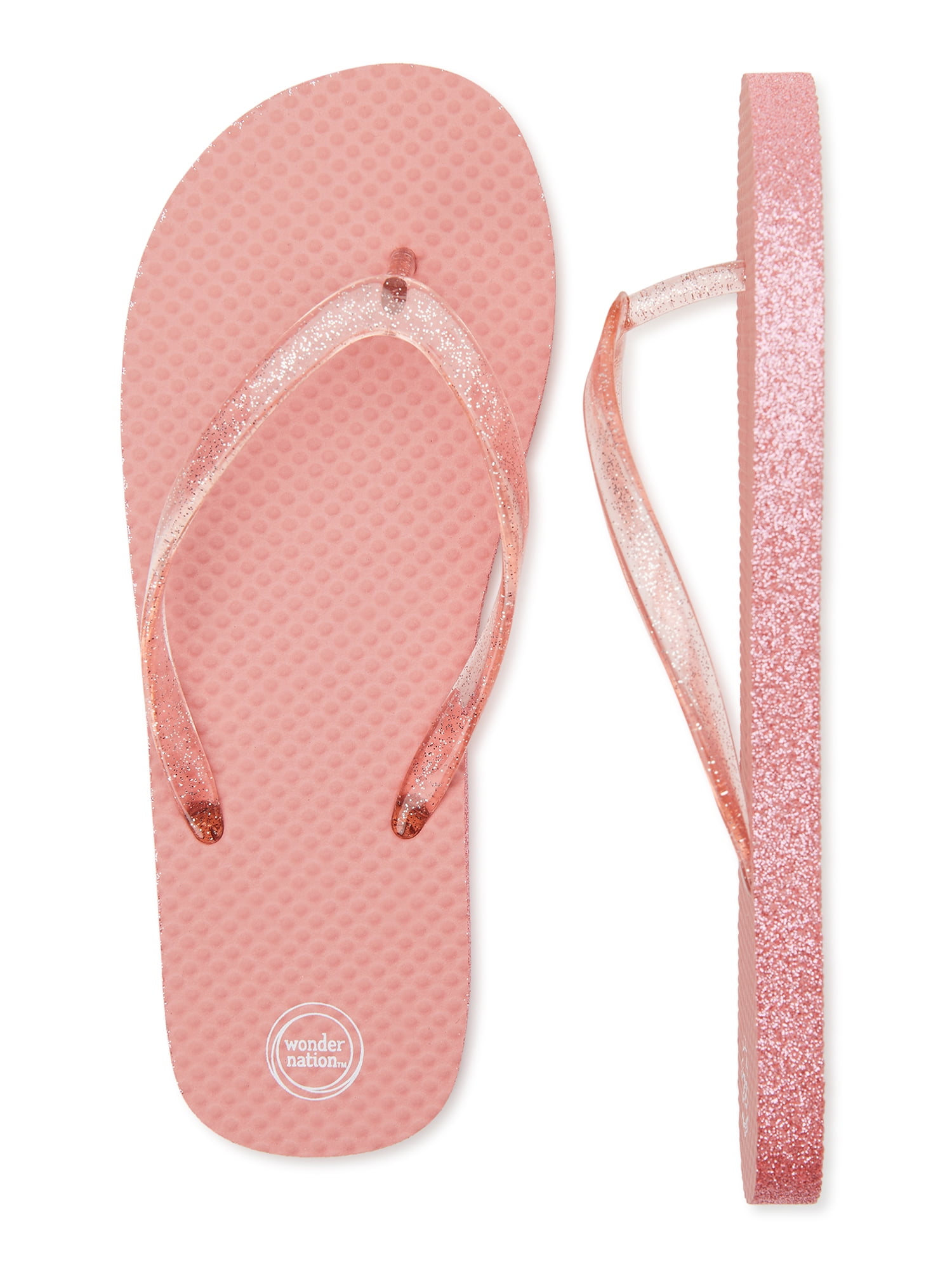 Wonder Nation Little Girl & Big Girl Flip Flops, Sizes 13/1-6 - Walmart.com