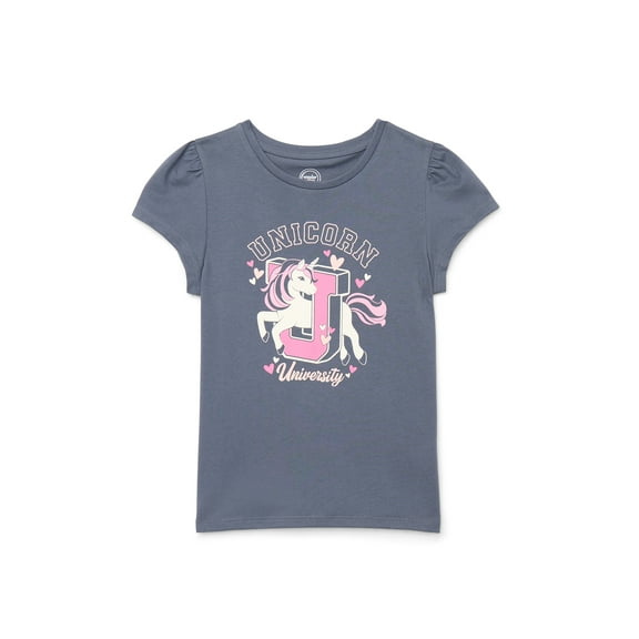 Wonder Nation Girls Boxy Graphic Tee, Sizes 4-18 - Walmart.com