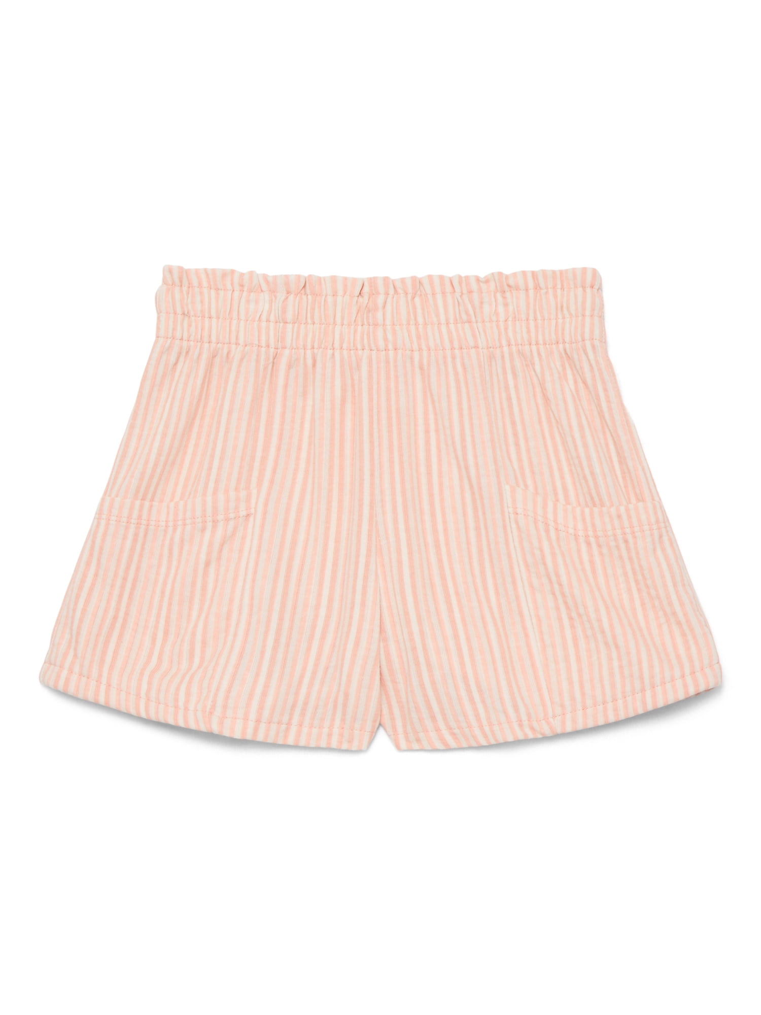 Wonder Nation Little Girls Knit Paperbag Shorts, Sizes 4-10 - Walmart.com