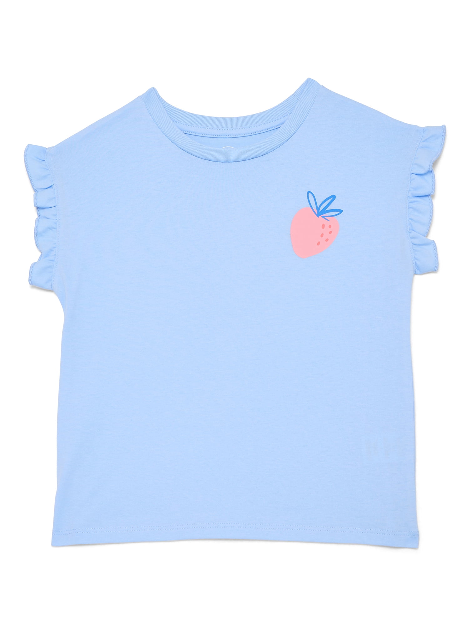 Wonder Nation Girls Ruffle Dolman Tee, Sizes 4-10 - Walmart.com