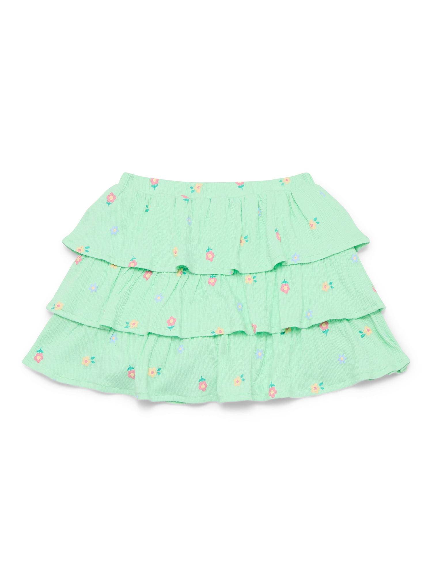 Wonder Nation Little Girls Tiered Scooter Skirt, Sizes 4-10 - Walmart.com