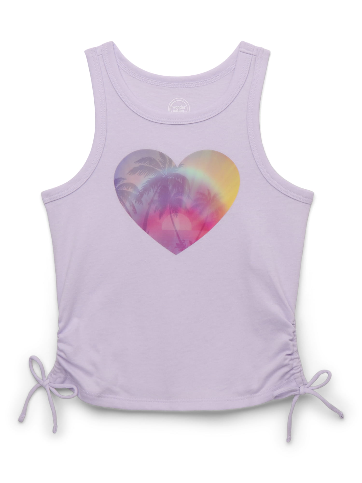 Wonder Nation Embellished Graphic Tank Top for Little Girls Big Girls ...