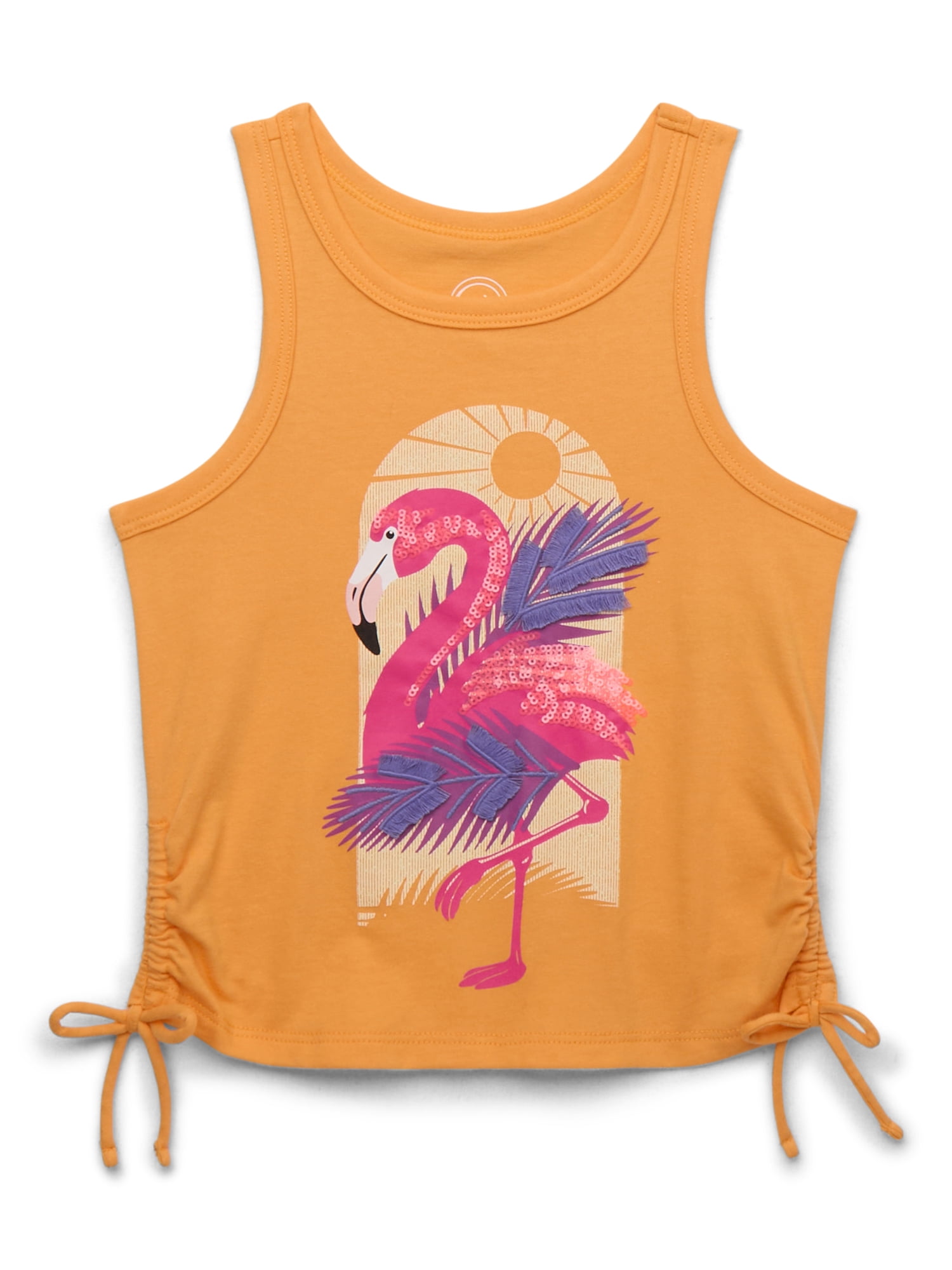Wonder Nation Embellished Graphic Tank Top with Side Ties for Girls ...