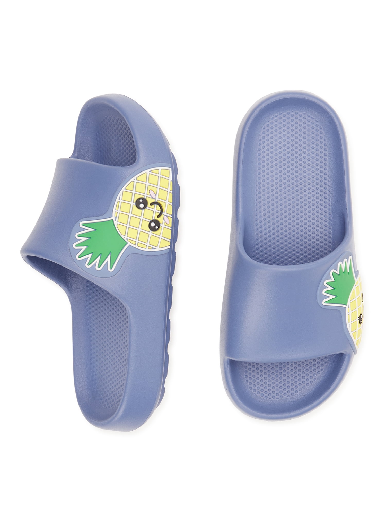 Wonder Nation Little Girls and Big Girls Icon Eva Slide Sandals, Sizes ...