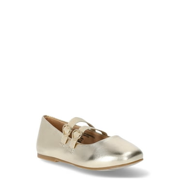 Kushyshoo Girl's Silver Glitter Ballet Flats Soft Mary Jane Dress Party ...