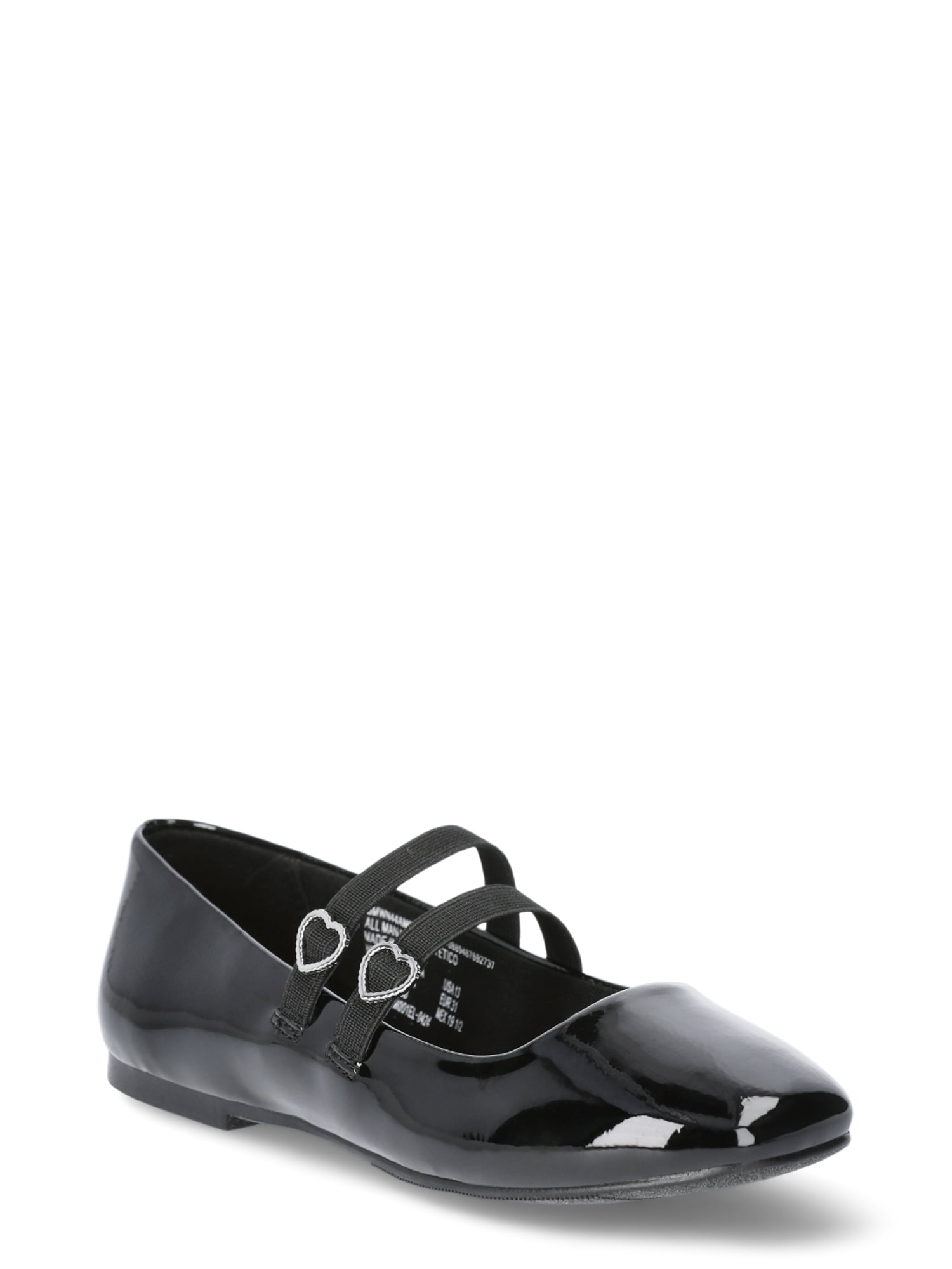 Wonder Nation Little and Big Girls Double Strap Ballet Flat Dress Shoes ...