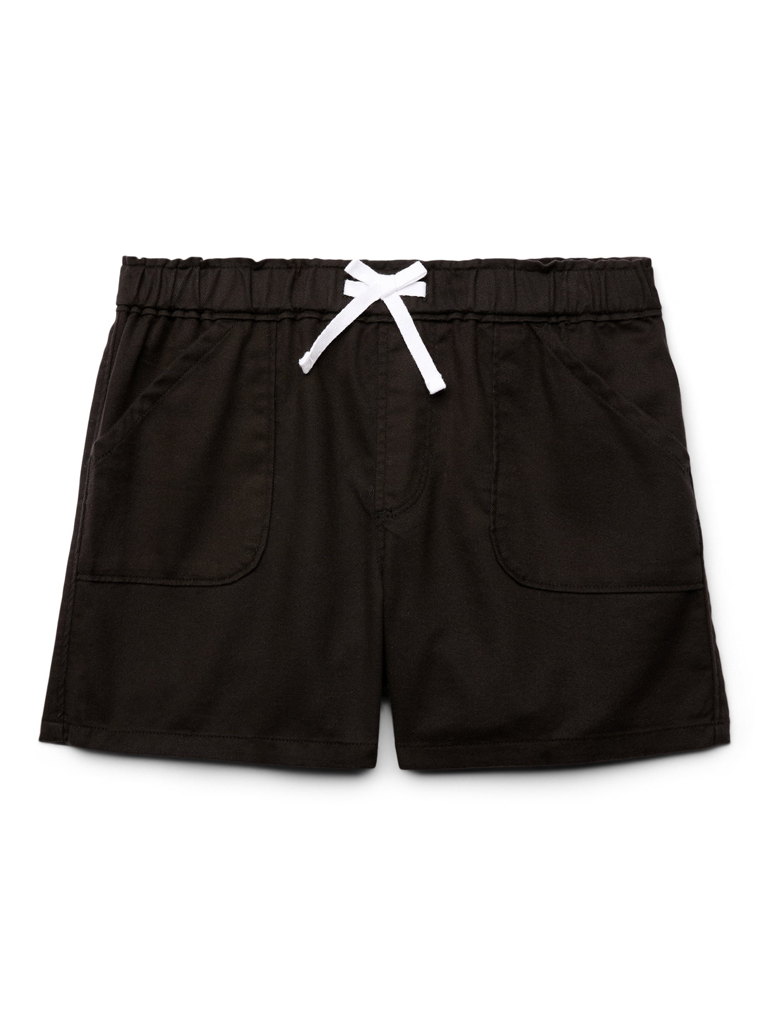 Wonder Nation Girl's Plus Mid Waist Drawstring Pull On Shorts with ...