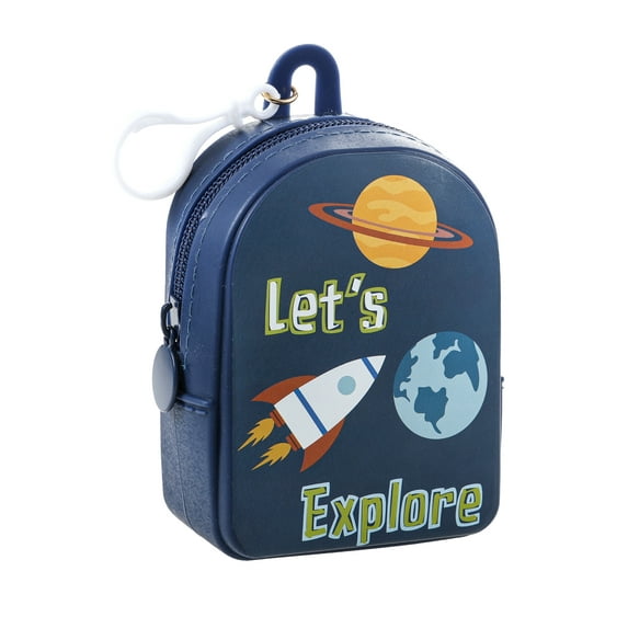 "Wonder Nation Mini Backpack Keychain Bag Clip with Zipper Pouch Blue ...