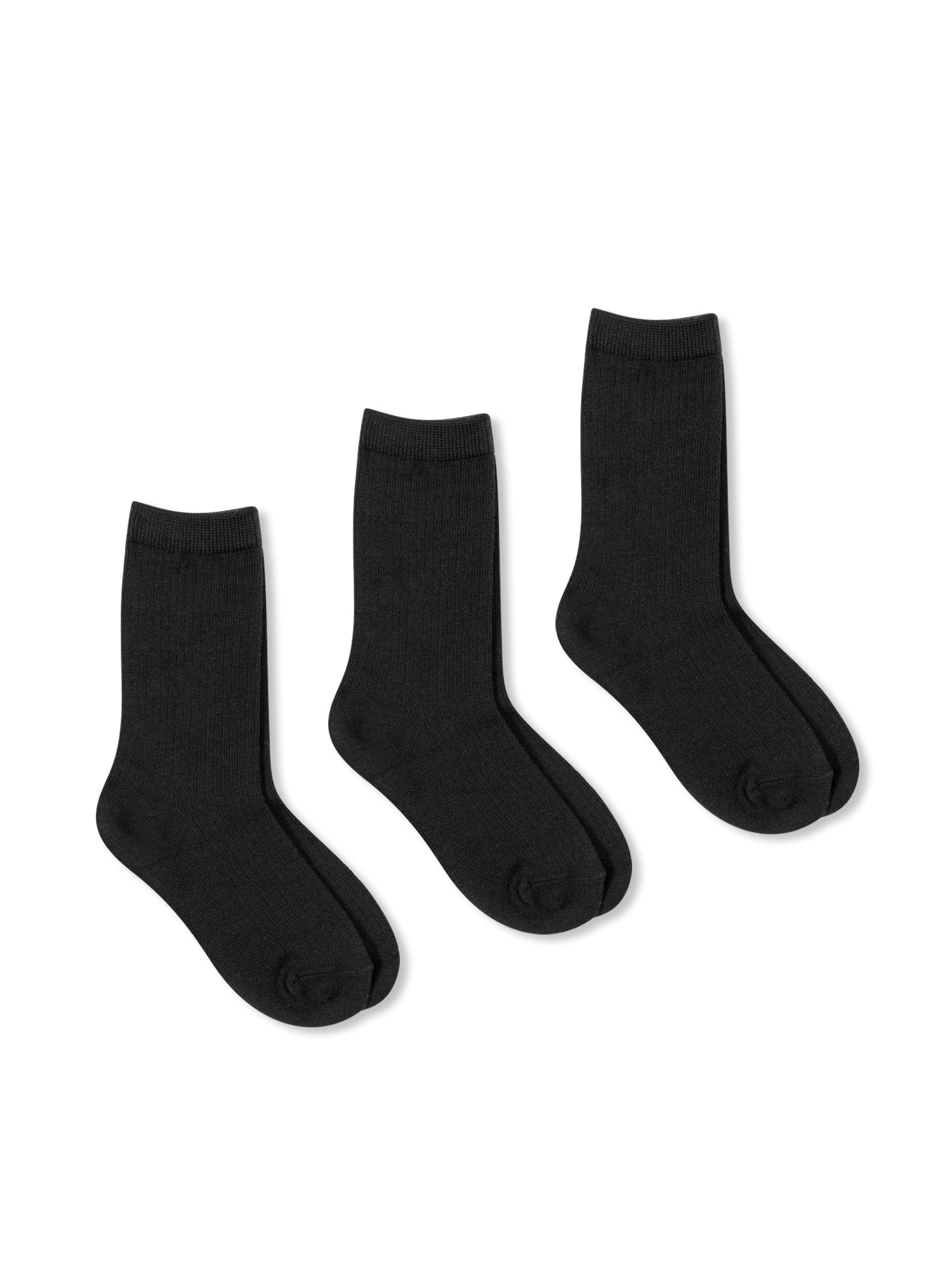 Wonder Nation Boys Dress Socks, Ribbed Design, Size L, Black ...