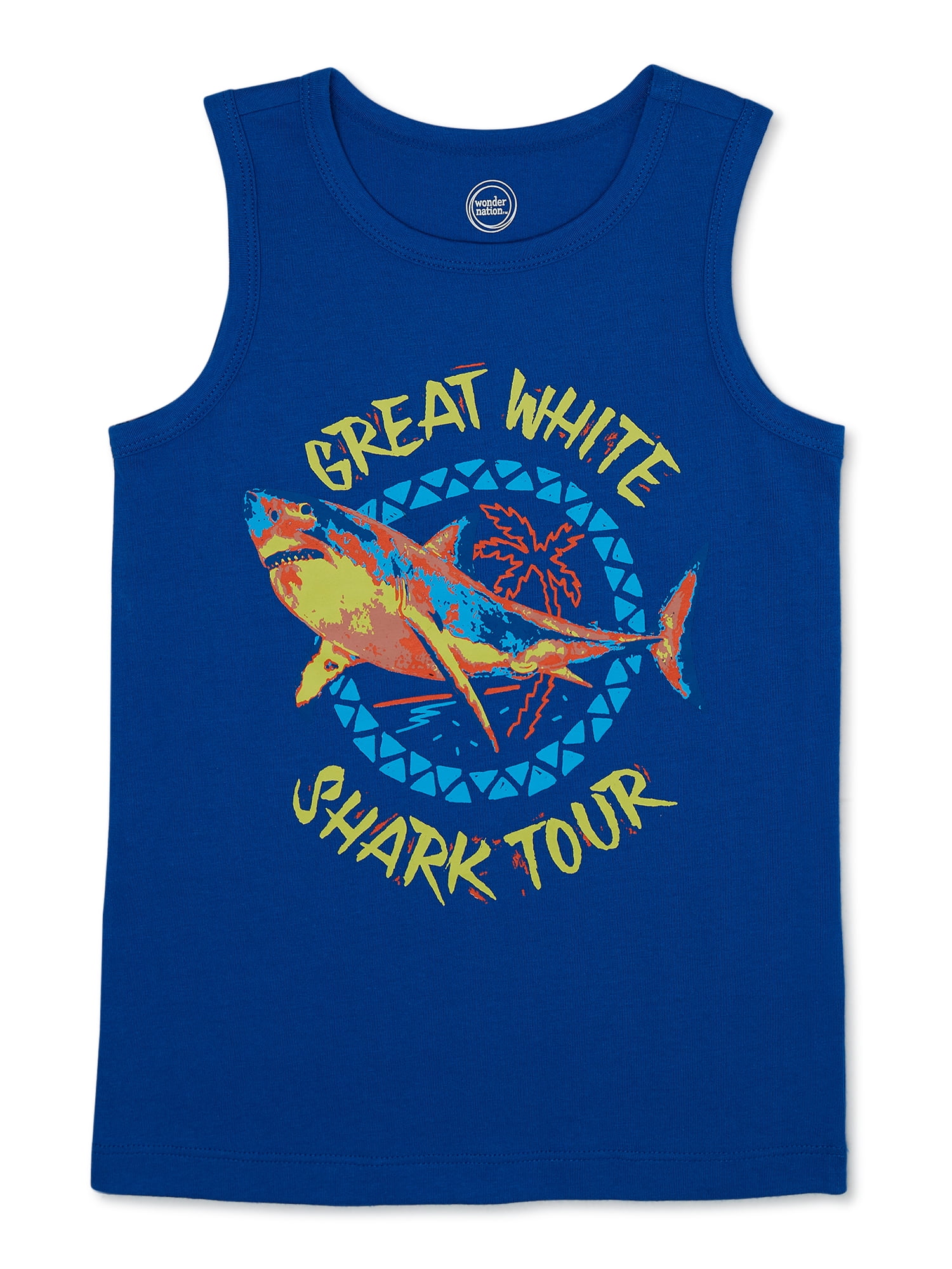 Wonder Nation Shark Tour, Graphic Boys Crew Neck Tank Top, Sizes XS-2XL ...
