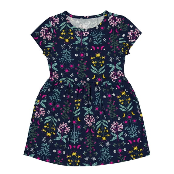 Wonder Nation Short Sleeve Play Dress Sizes 4-18 Plus Cotton Casual ...