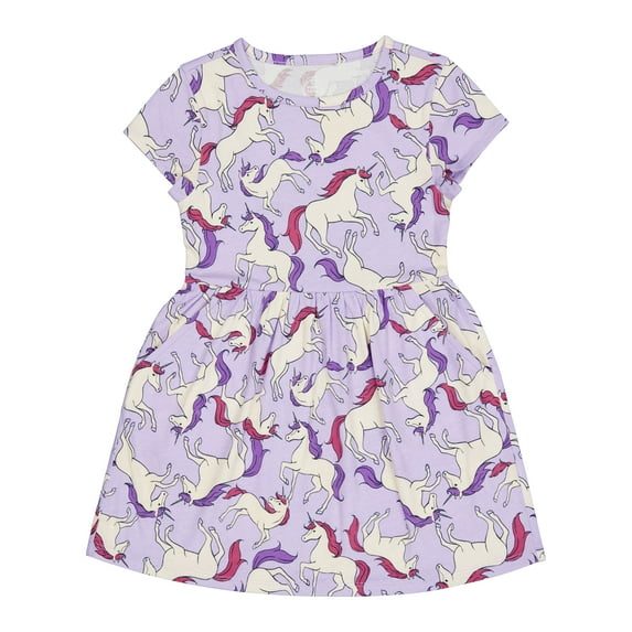 Wonder Nation Short Sleeve Play Dress, Sizes 4-18 Plus, Soft Cotton ...