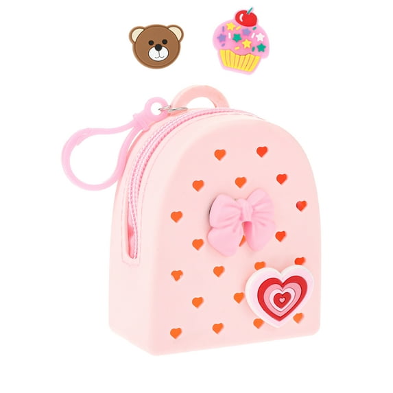 Wonder Nation Silicone Mini Backpack Bag Clip Pouch for Kids with ...