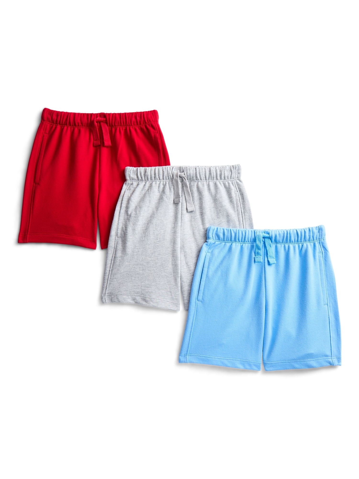Wonder Nation Toddler Boys Patriotic French Terry Shorts, 3-Pack, Sizes ...