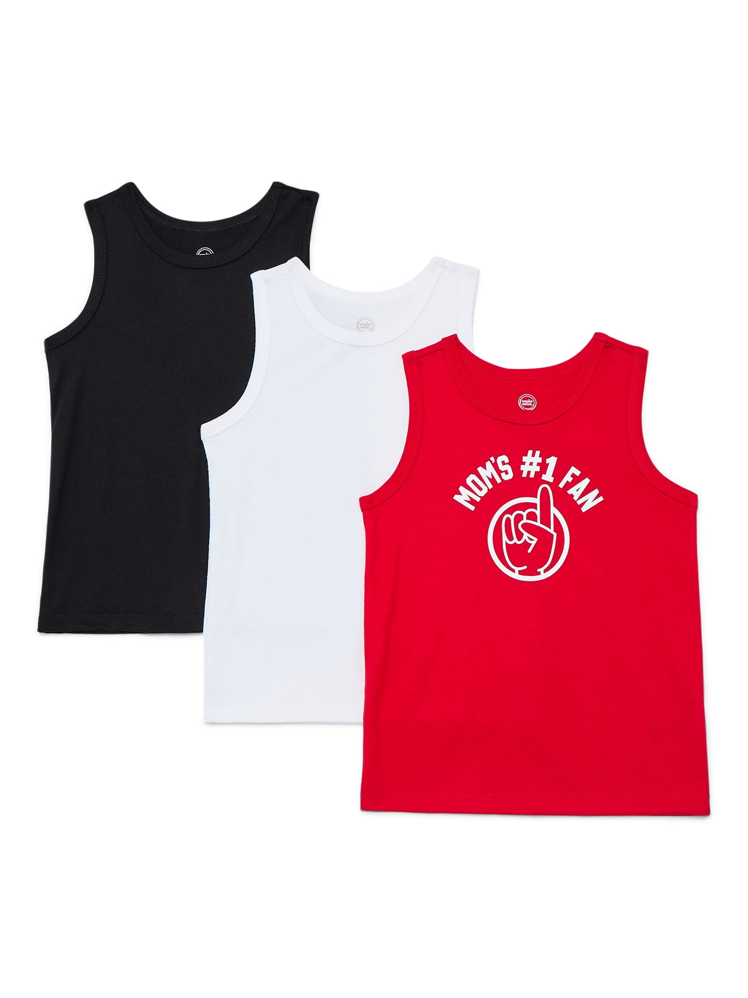 Wonder Nation Baby and Toddler Boys Tank Top, 3-Pack, Sizes 18M-5T ...