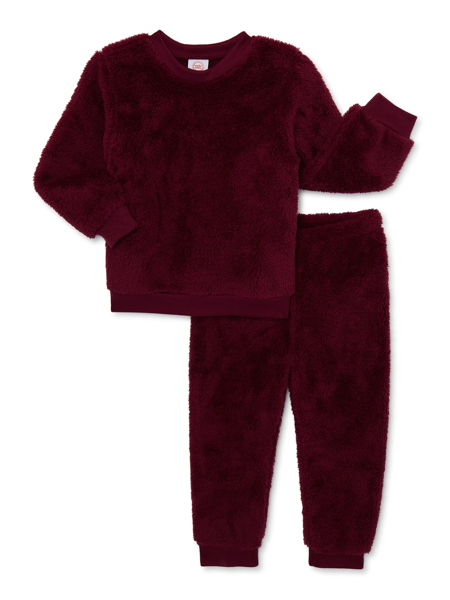 Wonder Nation Toddler Boy Cozy Faux Sherpa Outfit Set, 2-Piece, Sizes 12M-5T - Walmart.com