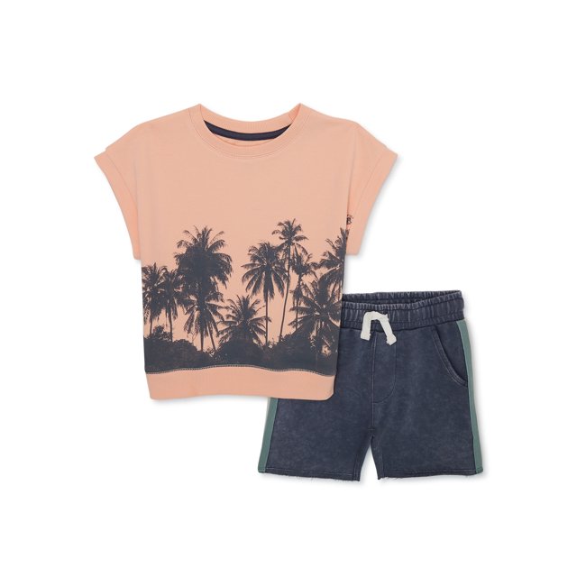 Wonder Nation Toddler Boy Graphic Hoodie and Shorts Set, 2-Piece, Sizes 12 Months-5T - Walmart.com