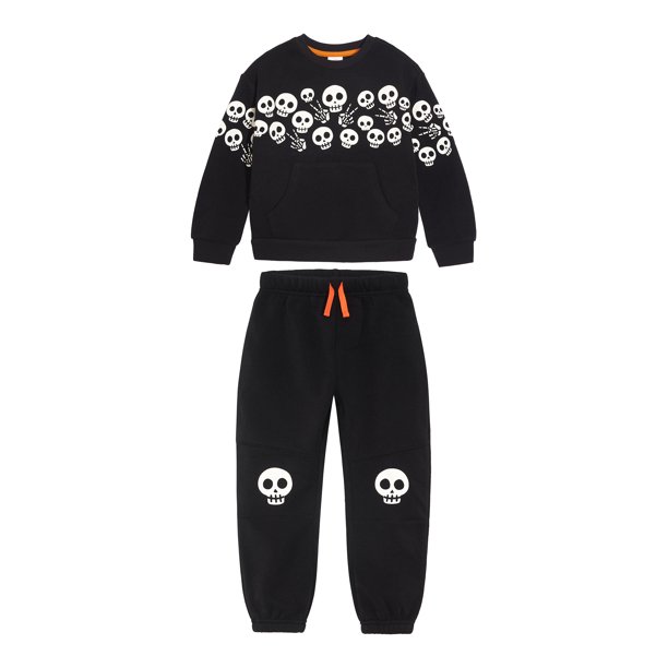Wonder Nation Toddler Boy Halloween Sweat Set, Sizes 2T-5T - Walmart ...