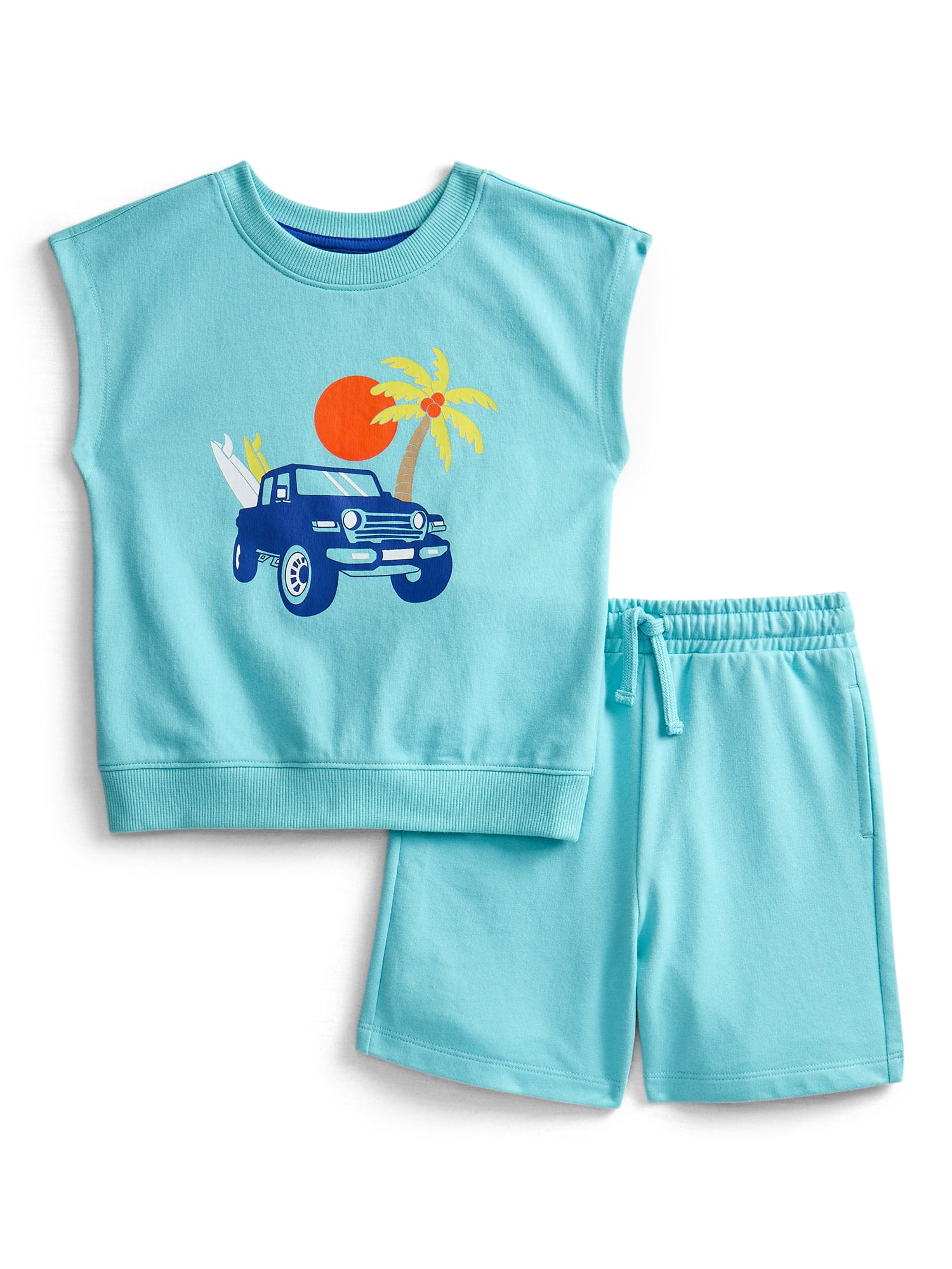 Wonder Nation Toddler Boys Sleeveless Graphic Tank Top and Matching ...