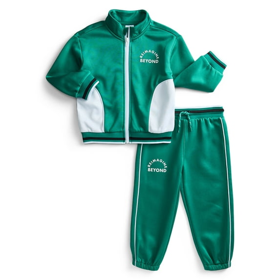 Wonder Nation Toddler Boys Full Zip Track Jacket and Matching Jogger ...