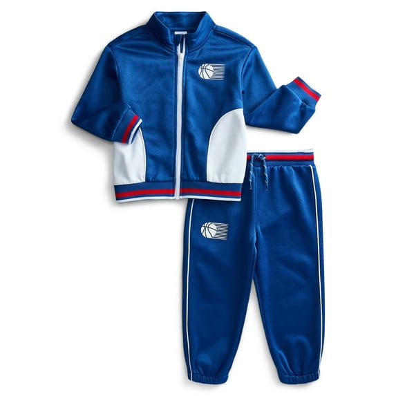 Wonder Nation Toddler Boys Full Zip Track Jacket and Matching Jogger ...