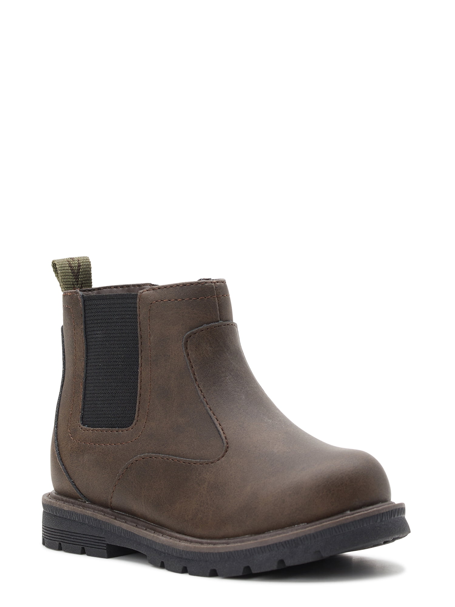 Wonder Nation Toddler Boys Chelsea Boots with Inside Zipper and Durable ...