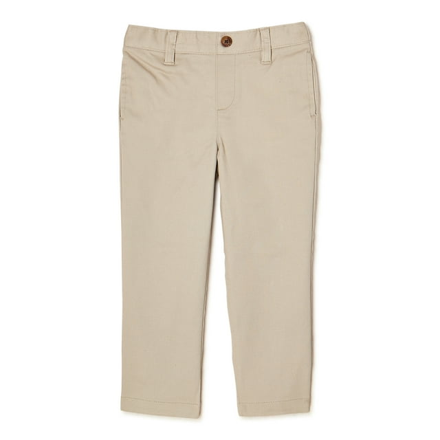 Wonder Nation Toddler Boys School Uniform Pants with Stretch Twill and ...