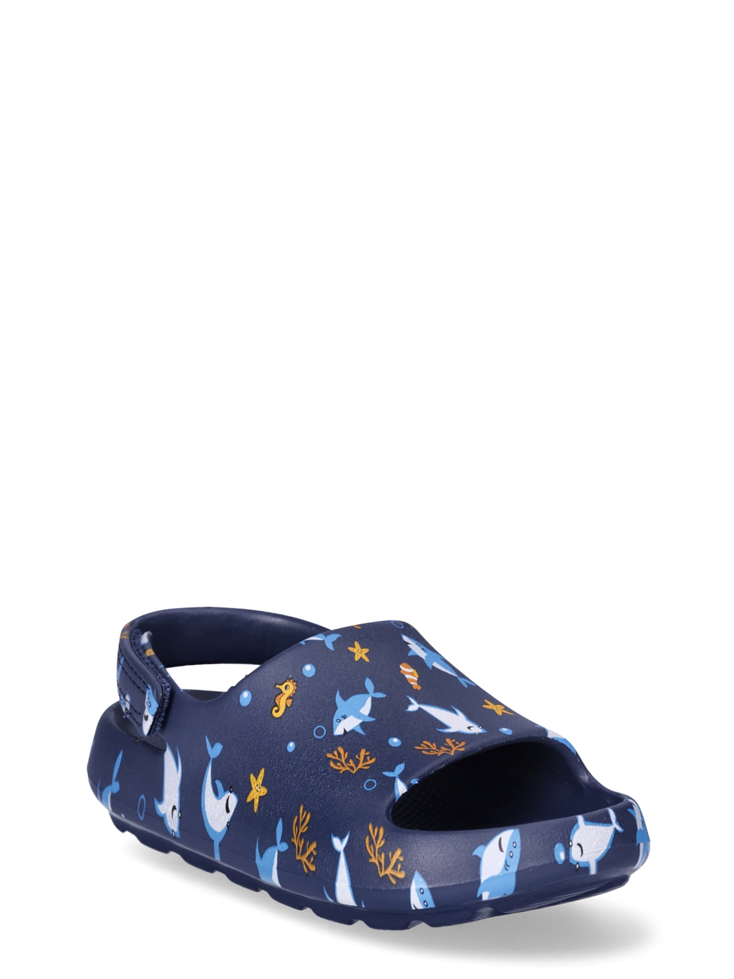 Wonder Nation Toddler Boys Shark EVA Sandal Slides for Pool Beach Vacay ...