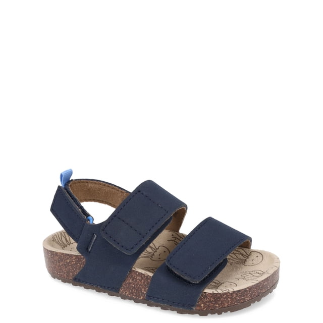 Wonder Nation Toddler Boys Two Strap Footbed Sandals - Walmart.com