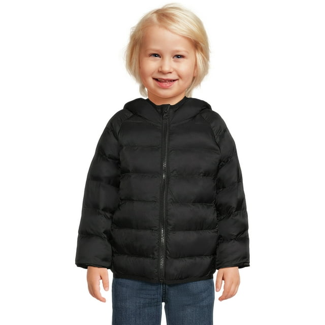 Wonder Nation Toddler Boys and Girls Unisex Packable Quilted Puffer ...