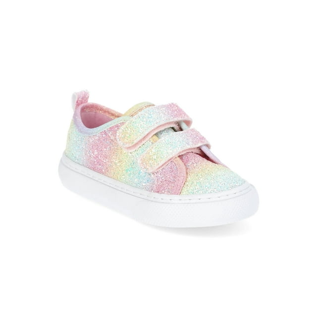 Wonder Nation Toddler Girls Canvas Skate Sneakers - Walmart.com