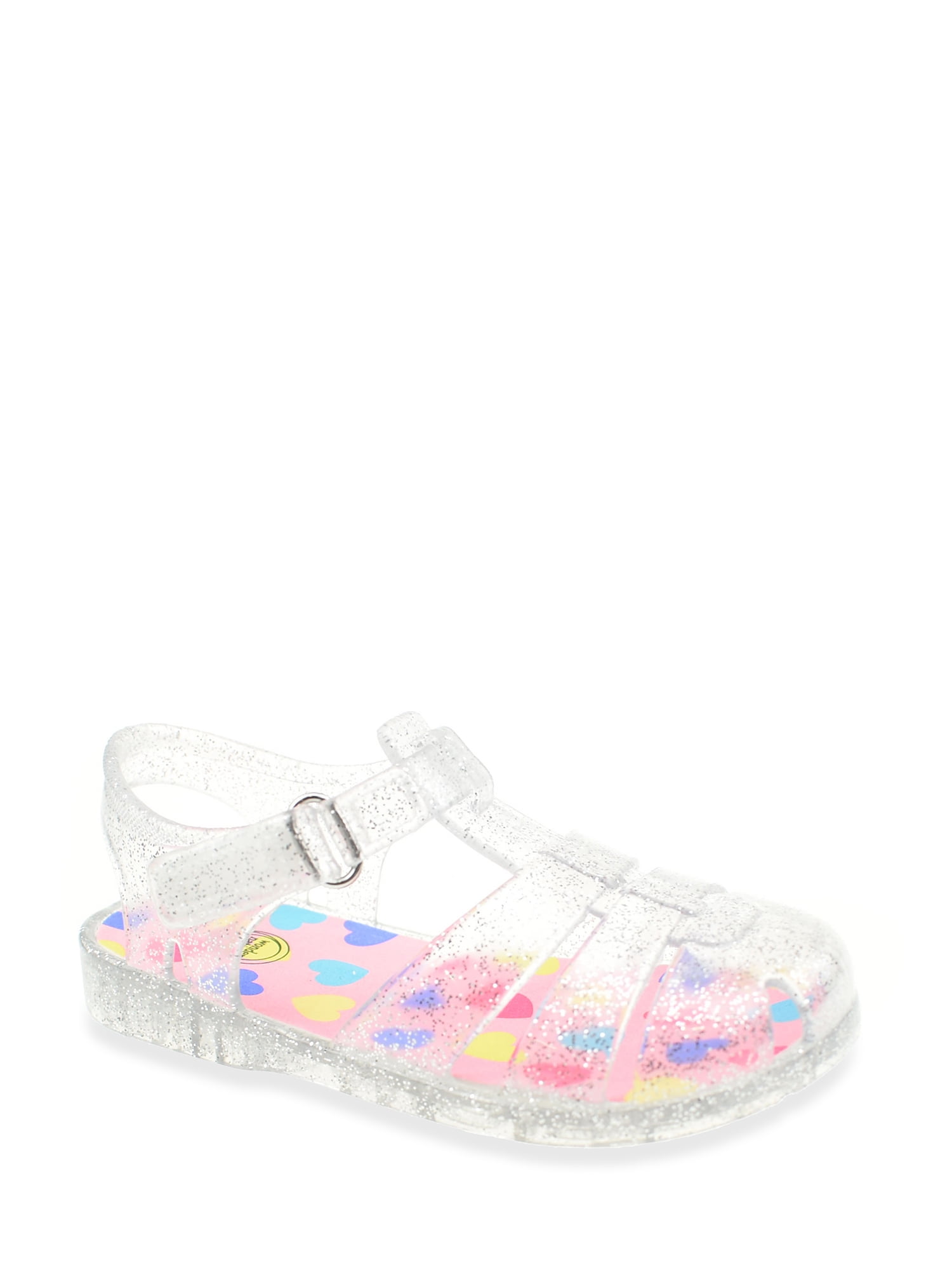 Wonder Nation Toddler Girl Jelly Fisherman Sandal with Glitter and EVA ...
