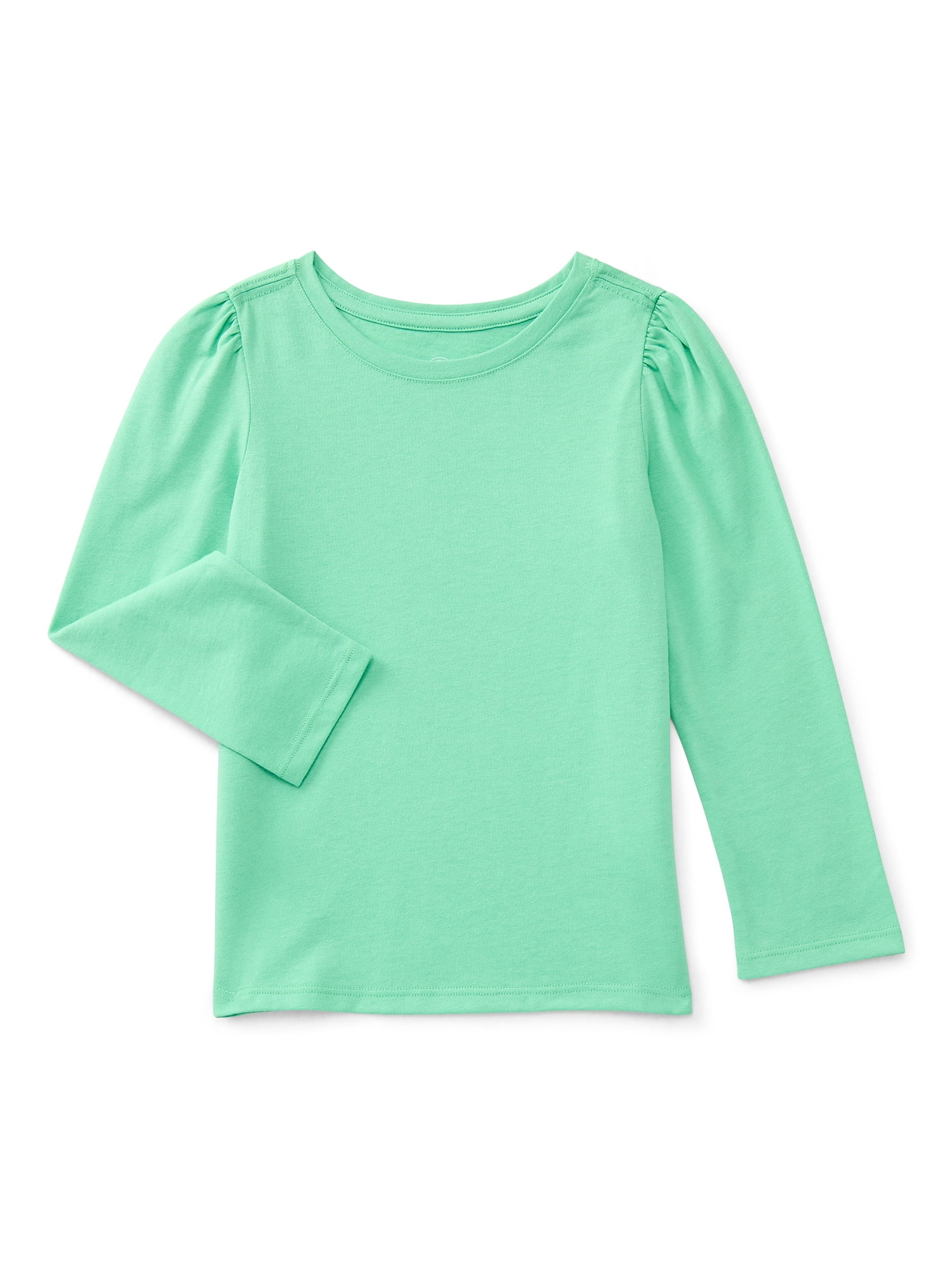 Wonder Nation Toddler Girls Tee with Long Sleeves, Sizes 18M-5T ...