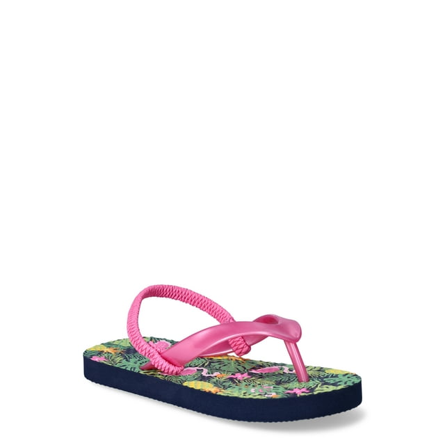 Wonder Nation Toddler Girl Printed Flip Flop - Walmart.com
