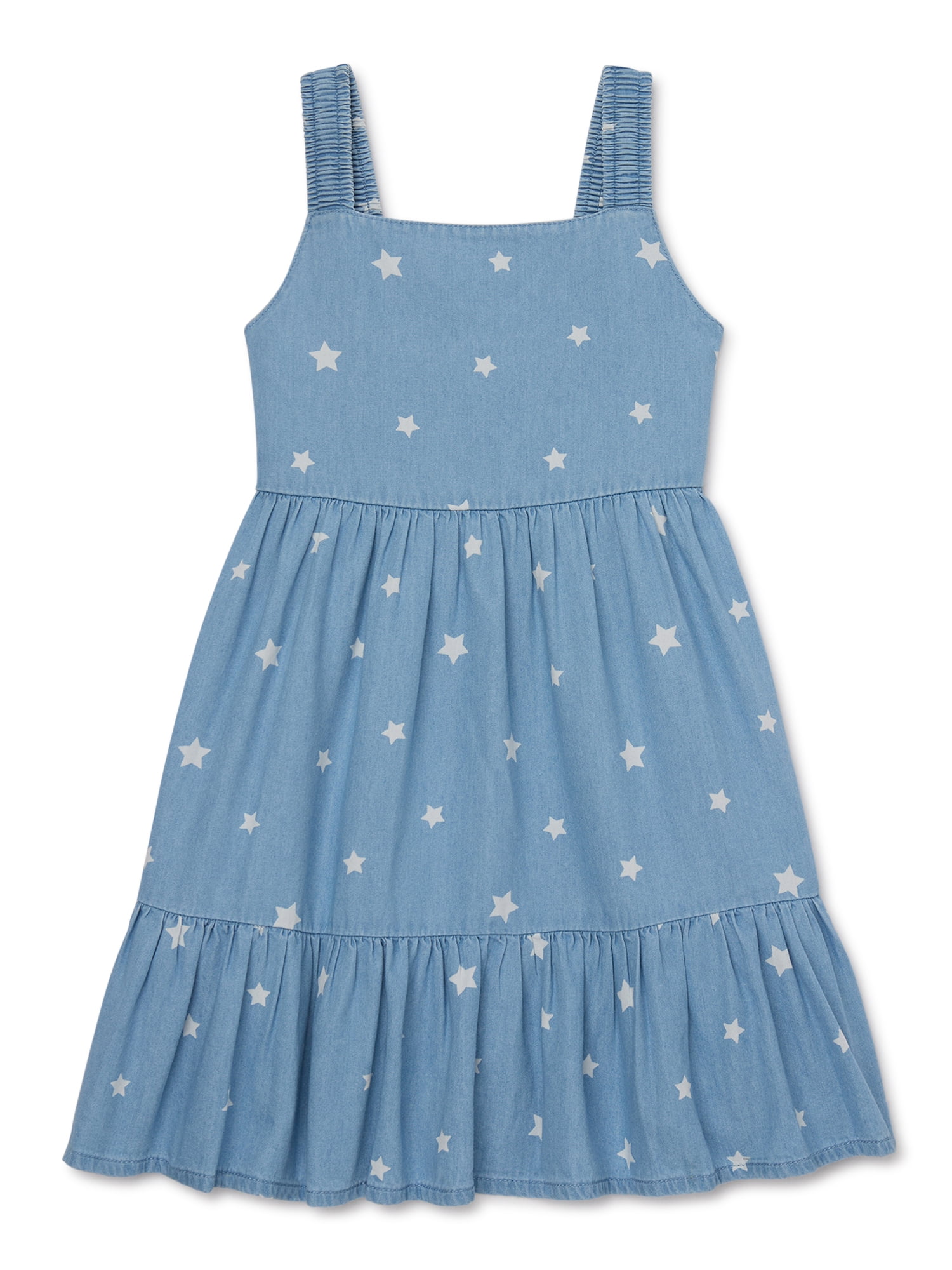 Wonder Nation Toddler Girl Ruffled Dress, Sizes 12M-5T - Walmart.com