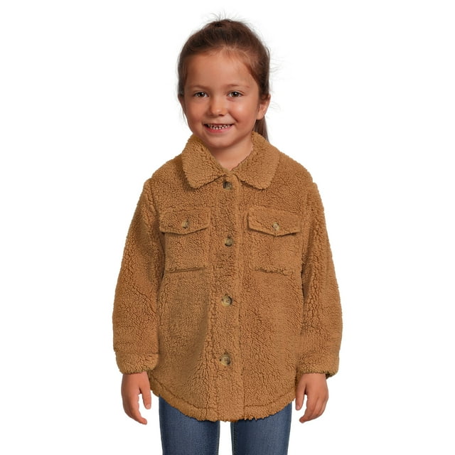 Wonder Nation Toddler Girl Solid Shacket, Sizes 12M-5T - Walmart.com