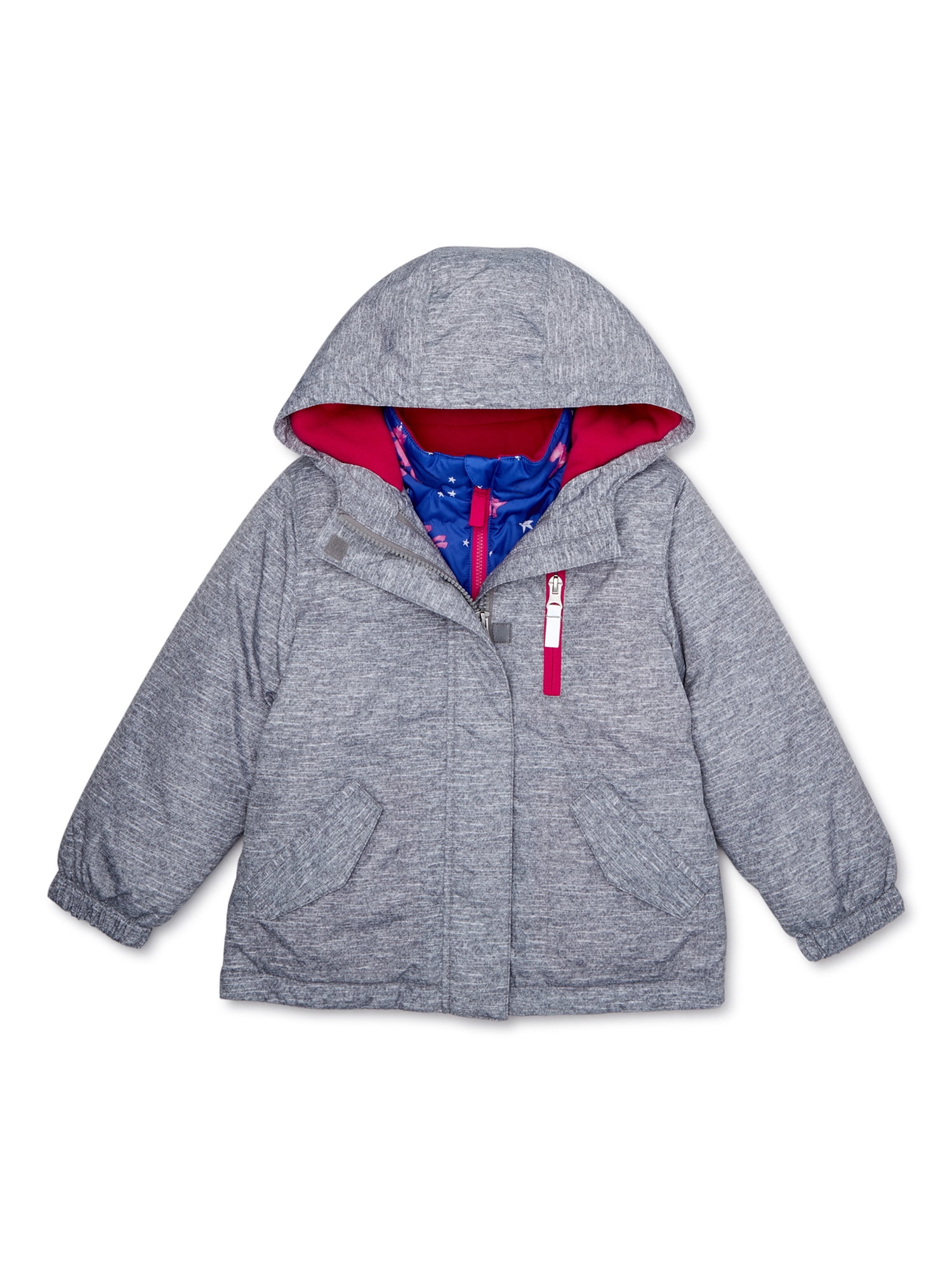 Wonder Nation Toddler Girls 4-in-1 Systems Jacket Coat - Walmart.com